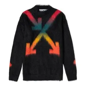 Off-White Rainbow Gradient Arrow Knit Sweater - Black