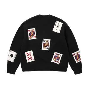 Supreme Fw25 Beaded Cards Sweater - Black