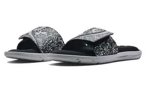 Under Armour Ignite 6 Graphic Strap Slide - Black/mod Grey
