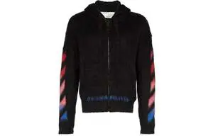 Off-White Nylon Hooded Zipper Knit