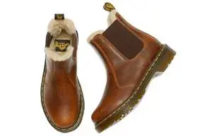 Dr. Martens 2976 Faux Fur Lined Chelsea Boots - Butterscotch