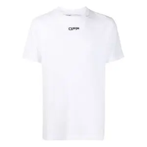 Off-White Back Black Painting Short Sleeve Tee - White