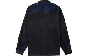 CONVERSE Colorblock Corduroy Shirt Asia Sizing 'navy Black - Navy/black