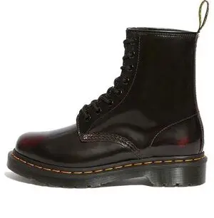 Dr. Martens Arcadia Black Red Combat Boots