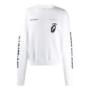 Off-White Printed Crewneck Pullover - White