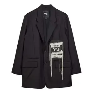 Adidas Y-3 Sport Blazer With Uniform Patch - Black