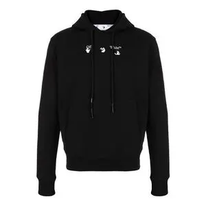 Off-White Long Sleeve Hoodie With Graphic Print