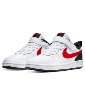 Nike Court Borough Low 2 Sneakers - White/red/black