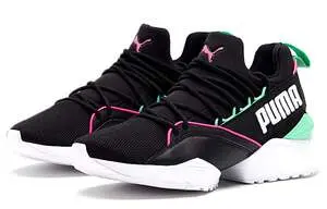 PUMA Muse Maia Street Low-top Sneakers - Black/green