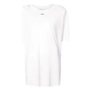 Off-White Oversized Slit Crewneck T-shirt With Back Print - White