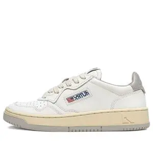 AUTRY Medalist Leather Low Top Sneakers - White/grey
