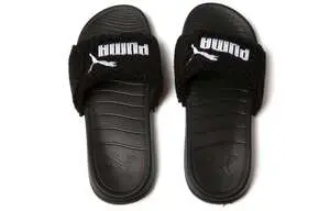 PUMA Popcat 20 Fleece Sliders - Black