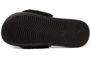 PUMA Popcat 20 Fleece Sliders - Black