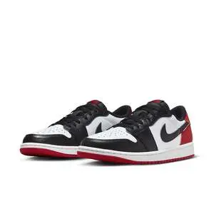 JORDAN Air 1 Retro Low Og - White/black-red