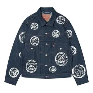 StÜssy X Denim Tears Type 2 Raw Denim Jacket - Blue