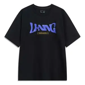 LI-NING Anything Is Possible Logo T-shirt 'black Blue - Black/blue
