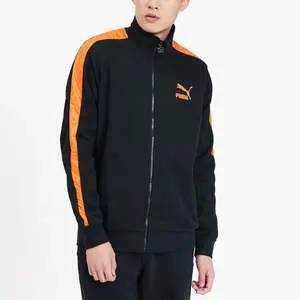 PUMA Iconic T7 Track Jacket - Black/orange