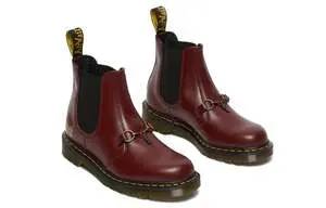 Dr. Martens 2976 Needles Snaffle Chelsea Boots - Cherry Red