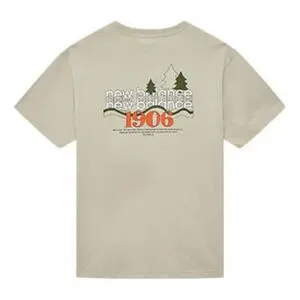 NEW BALANCE Logo Graphic T-shirt Asia Sizing 'beige - Beige/orange