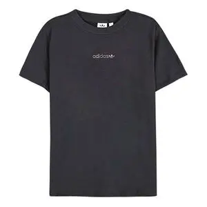 Adidas Originals Embroidered Logo Short Sleeve Gray - Grey