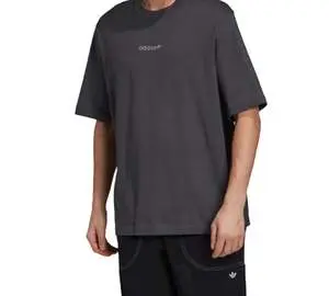 Adidas Originals Embroidered Logo Short Sleeve Gray