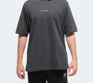 Adidas Originals Embroidered Logo Short Sleeve Gray