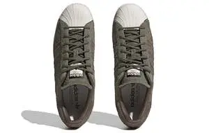 Adidas Superstar "olive Strata" Low Top Sneakers - Green