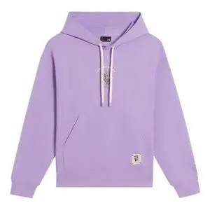 LI-NING Floral Embroidered Logo Hoodie - Purple/multi-color