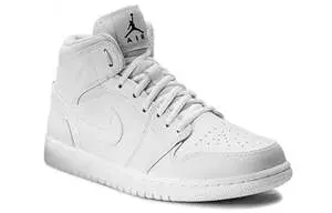 JORDAN 1 Retro Mid Sneakers - White/white