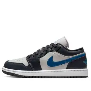 JORDAN 1 Low "anthracite Industrial Blue" Sneakers - Anthracite/neutral Grey/white