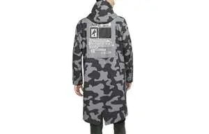 Nike Mid-length Camouflage Hooded Windproof Jacket