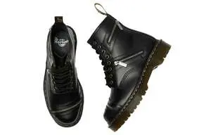 Dr. Martens 1460 Bex Combat Boots With Zip Detailing