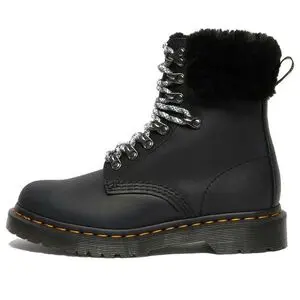 Dr. Martens 1460 Fur Lined Combat Boots - Black