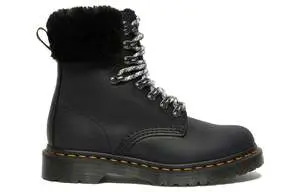 Dr. Martens 1460 Fur Lined Combat Boots - Black