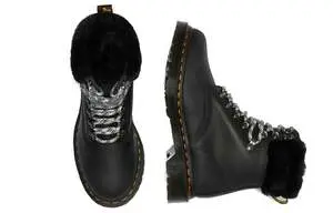 Dr. Martens 1460 Fur Lined Combat Boots - Black