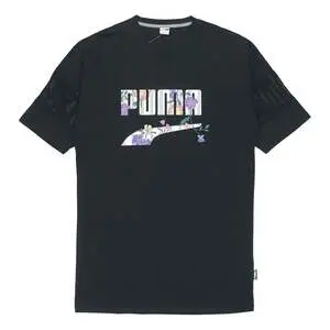 PUMA Casual Sports Alphabet Printing Short Sleeve T-shirt