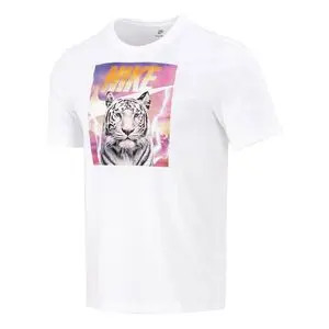 Nike Printing Sports Breathable Round Neck Short Sleeve T-shirt - White
