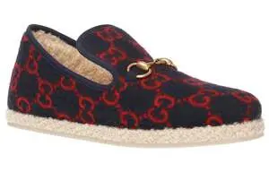 Gucci Wool Loafers With Horsebit Detail