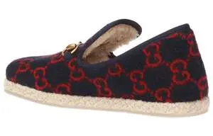 Gucci Wool Loafers With Horsebit Detail