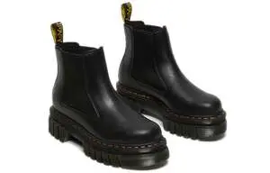 Dr. Martens Audrick Nappa Leather Platform Chelsea Boots - Black