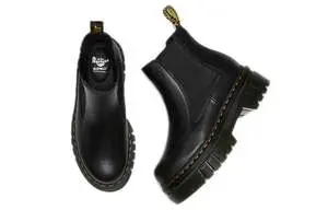 Dr. Martens Audrick Nappa Leather Platform Chelsea Boots - Black