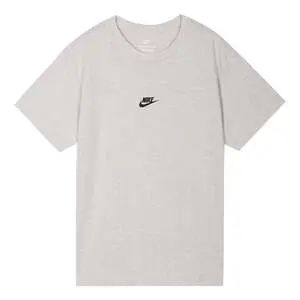 Nike Solid Color Embroidered Small Label Round Neck Casual Loose Short Sleeve Light Bone T-shirt - Multi-color