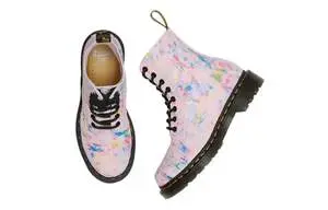 Dr. Martens 1460 Pascal Rainbow Suede Lace Up Boots