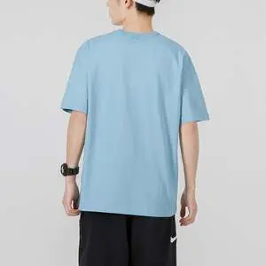 Nike Alphabet Large Logo Printing Sports Breathable Short Sleeve Blue T-shirt - Multi-color