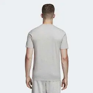 Adidas Lin Tee Sports Stylish Alphabet Medium Hemp Grey T-shirt - Gray