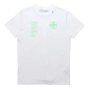 Off-White Fluorescence Alphabet Printing Short Sleeve - White