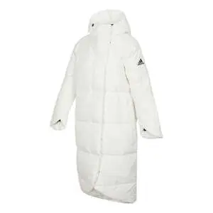 Adidas Big Baffle Longline Puffer Jacket - White