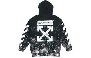 Off-White Diagonal Stripe Paint Splatter Hoodie