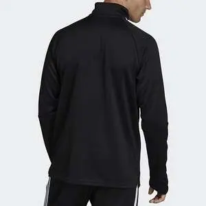 Adidas Quarter Zip Athletic Sweater With Three Stripes Detail