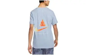 Nike Yoga T-shirt With Graphic Print - Blue